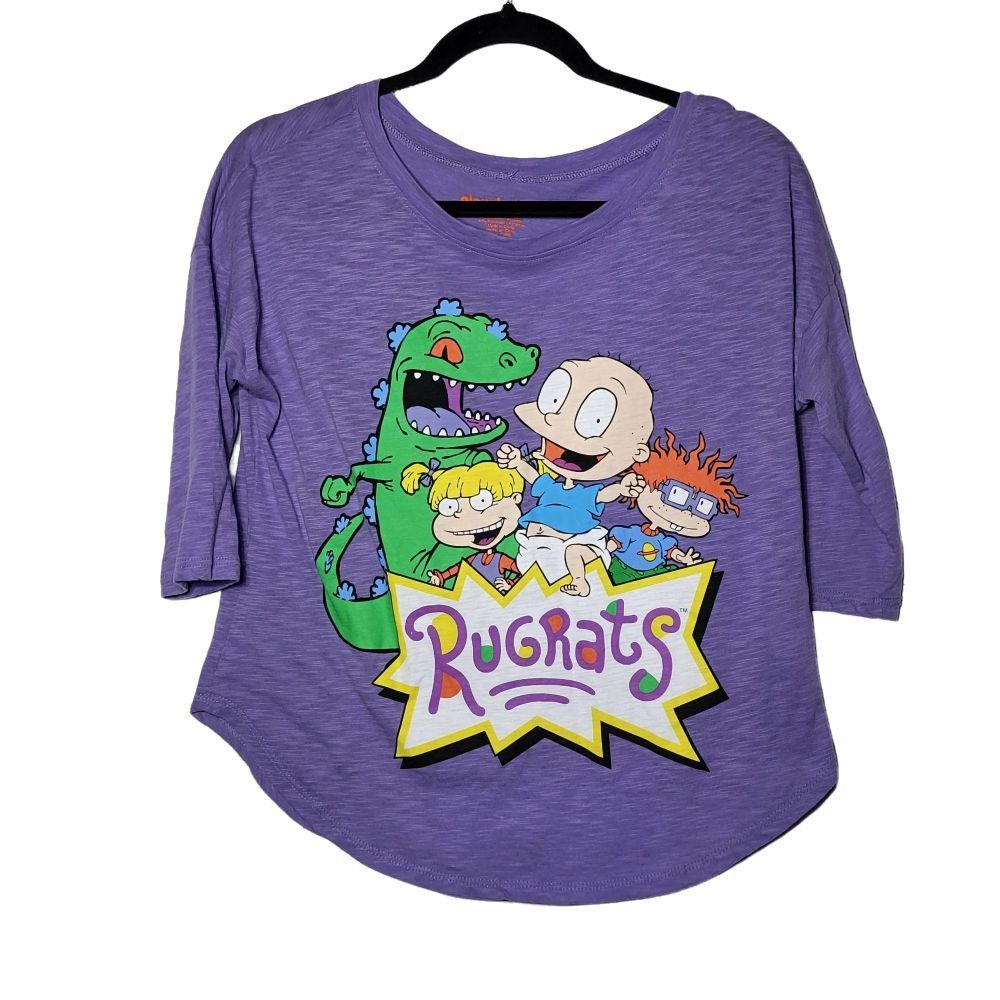 Nickelodeon Nickelodeon Juniors Purple Rugrats Quarter Sleeve Baseball ...