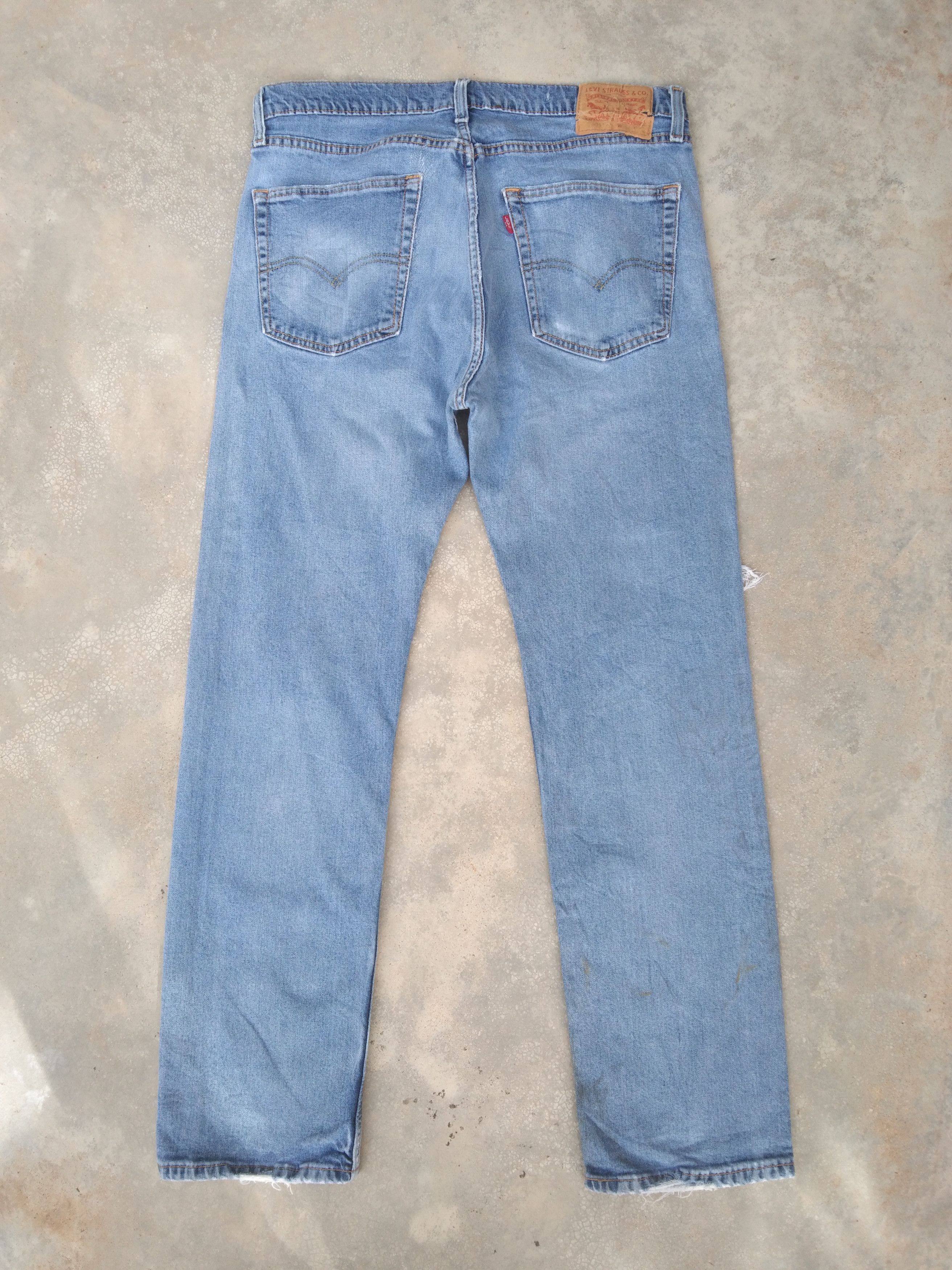 Vintage Vintage Levi's Jeans 505 Light Wash Ripped Distressed Denim | Grailed