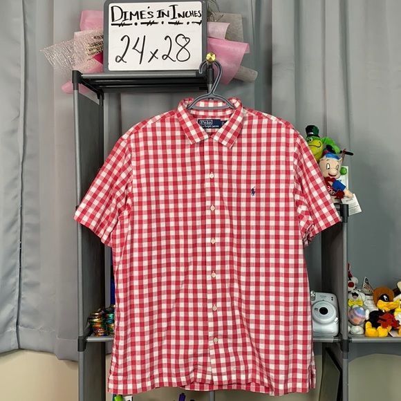 Polo Ralph Lauren VTG Polo Ralph Lauren Red White Checkered Single ...
