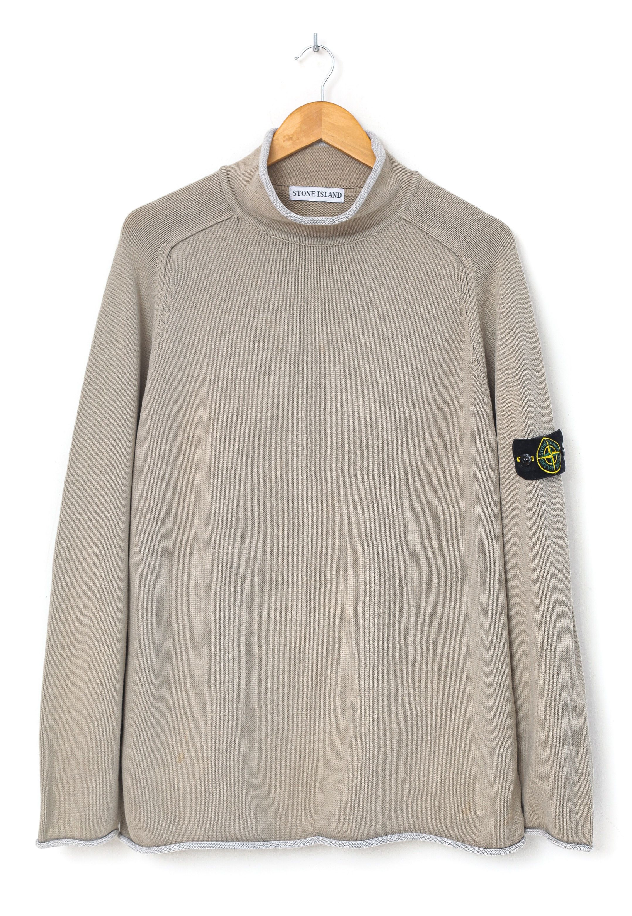 Stone Island × Vintage STONE ISLAND Knit Sweater Vintage Mock Neck 90s A3511 | Grailed