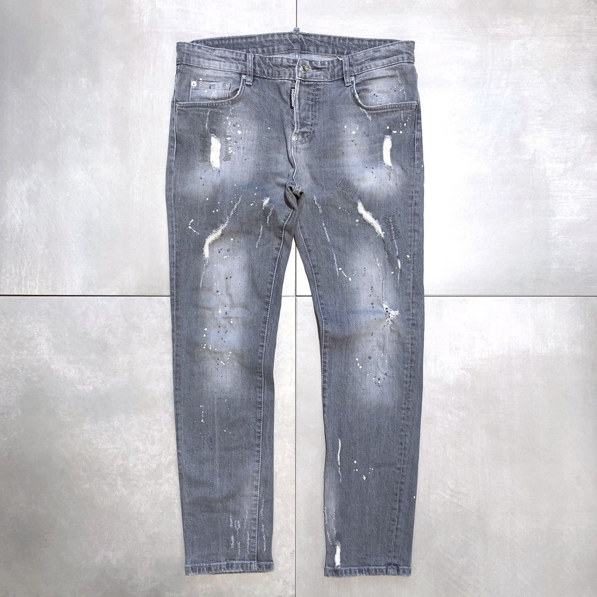 Dsquared2 Dsquared 2 Slim Ripped Paint Splatter Jeans | Grailed
