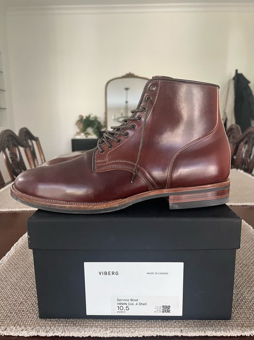 Viberg Viberg Color 4 Shell Cordovan Plain Toe Service Boot 2030 | Grailed