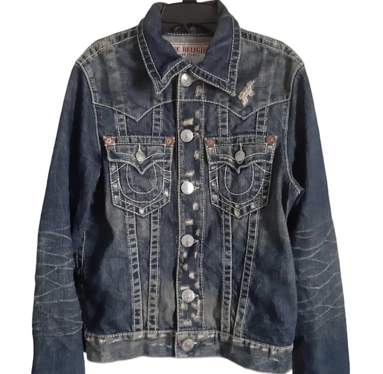 True Religion 🔥BEST OFFER🔥OG Chief Keef Jimmy Big T Trucker Denim ...