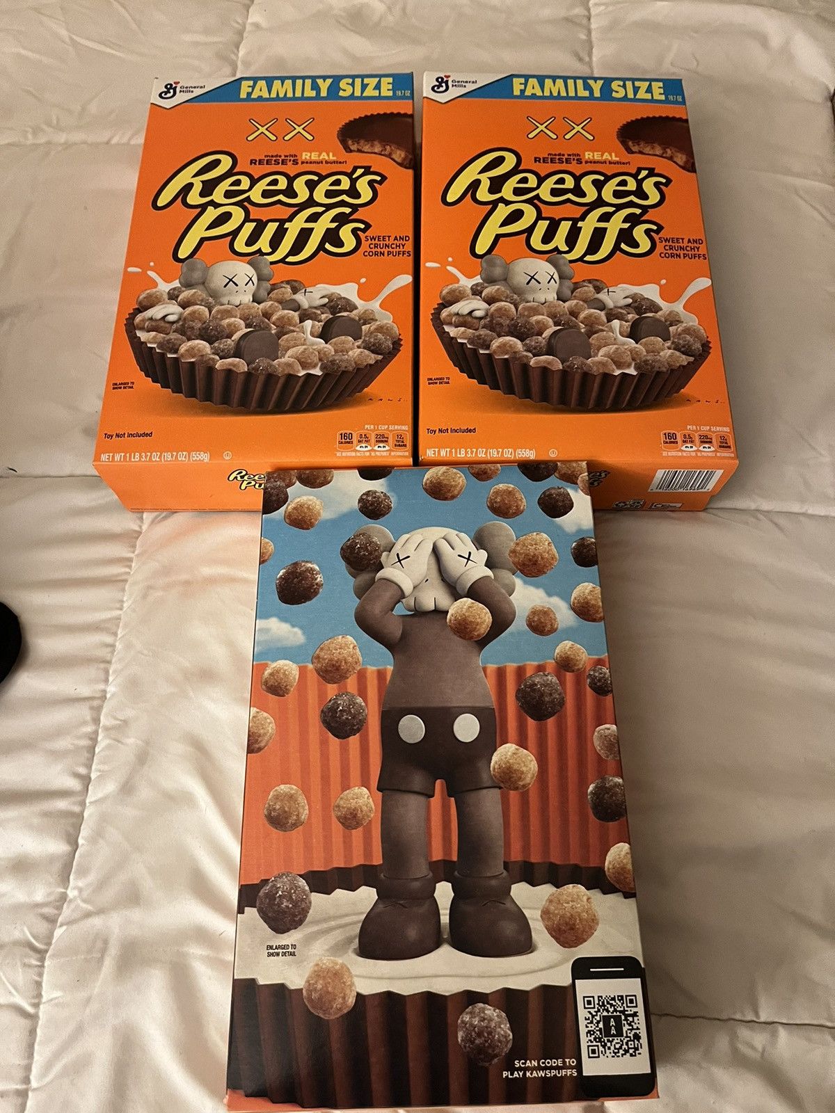 Kaws Kaws X Reese Puff Cereal Boxes (3) | Grailed