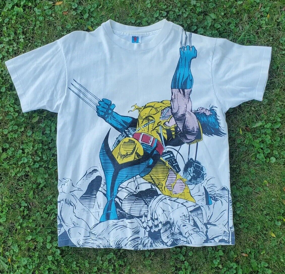 Marvel Comics Vintage AOP Marvel Wolverine Size XL 1992 All Over Print ...