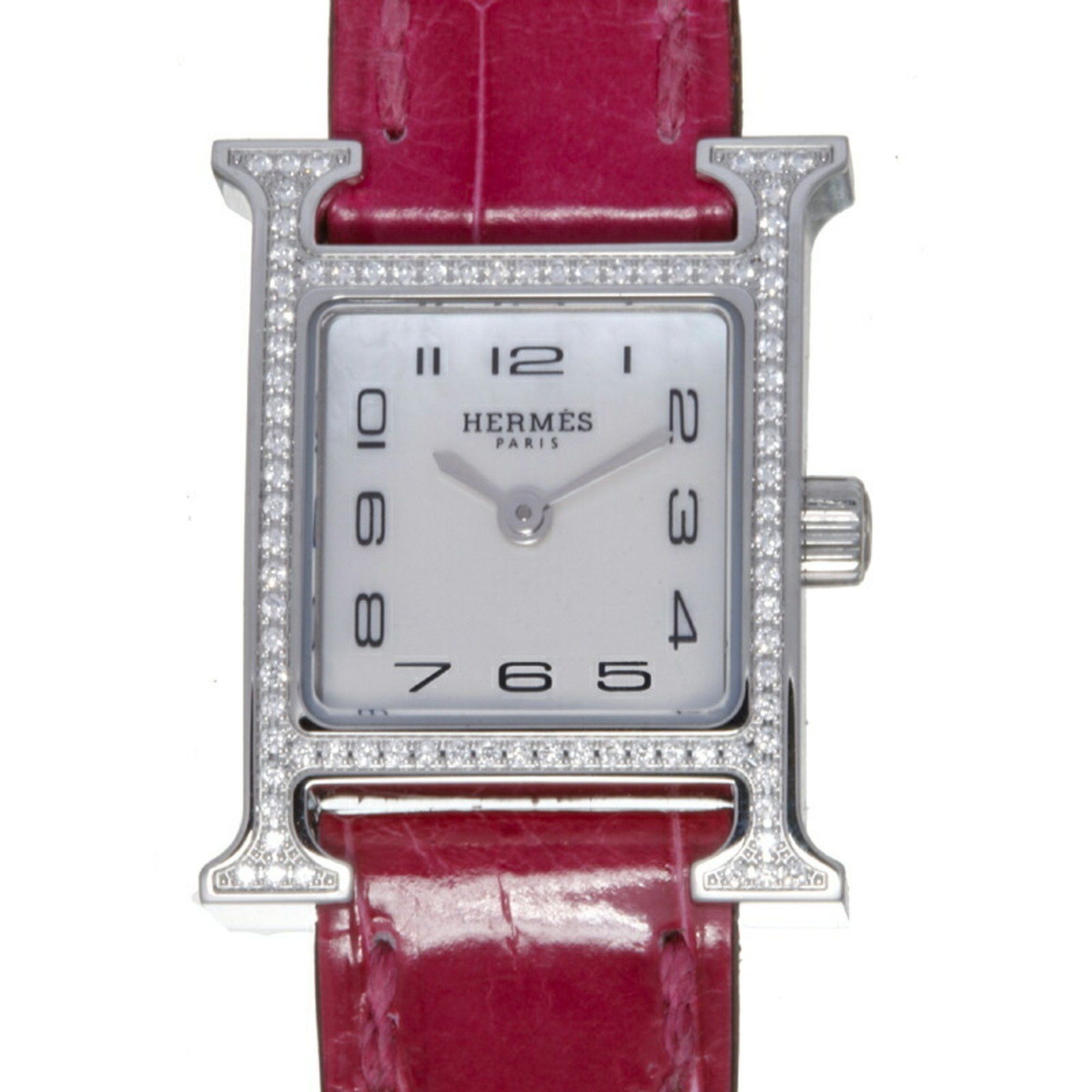 Hermes Hermes H Watch Bezel Diamond Ladies HH1.131 Stainless Steel ...