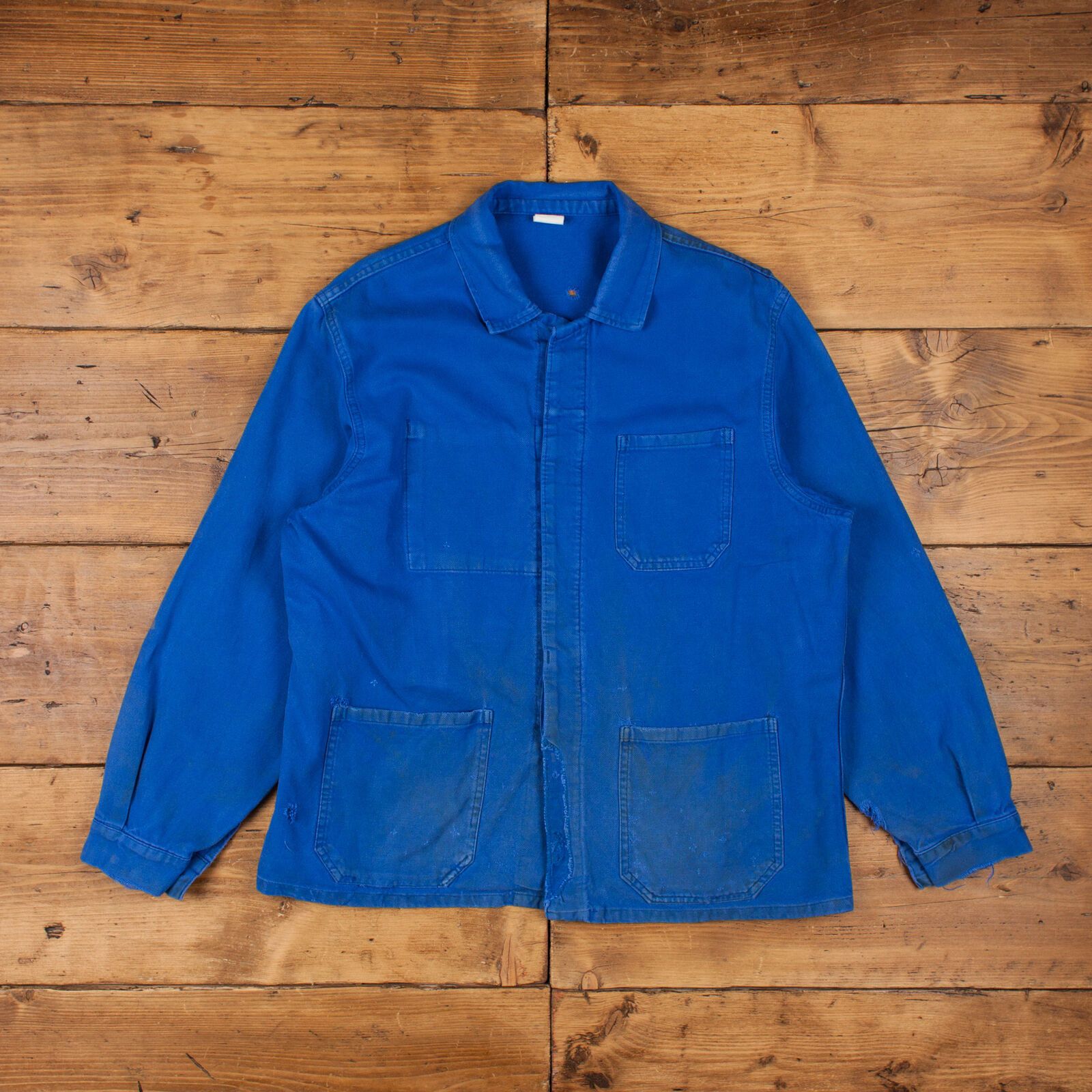 Vetra Vintage French Workwear Jacket L Distressed Faded Repaired None ...
