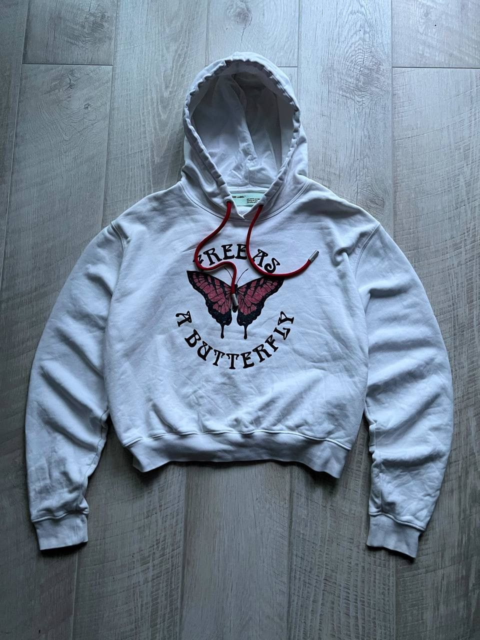 Off-White Off-white Butterfly Print Cotton Jersey Sweatshirt | Grailed