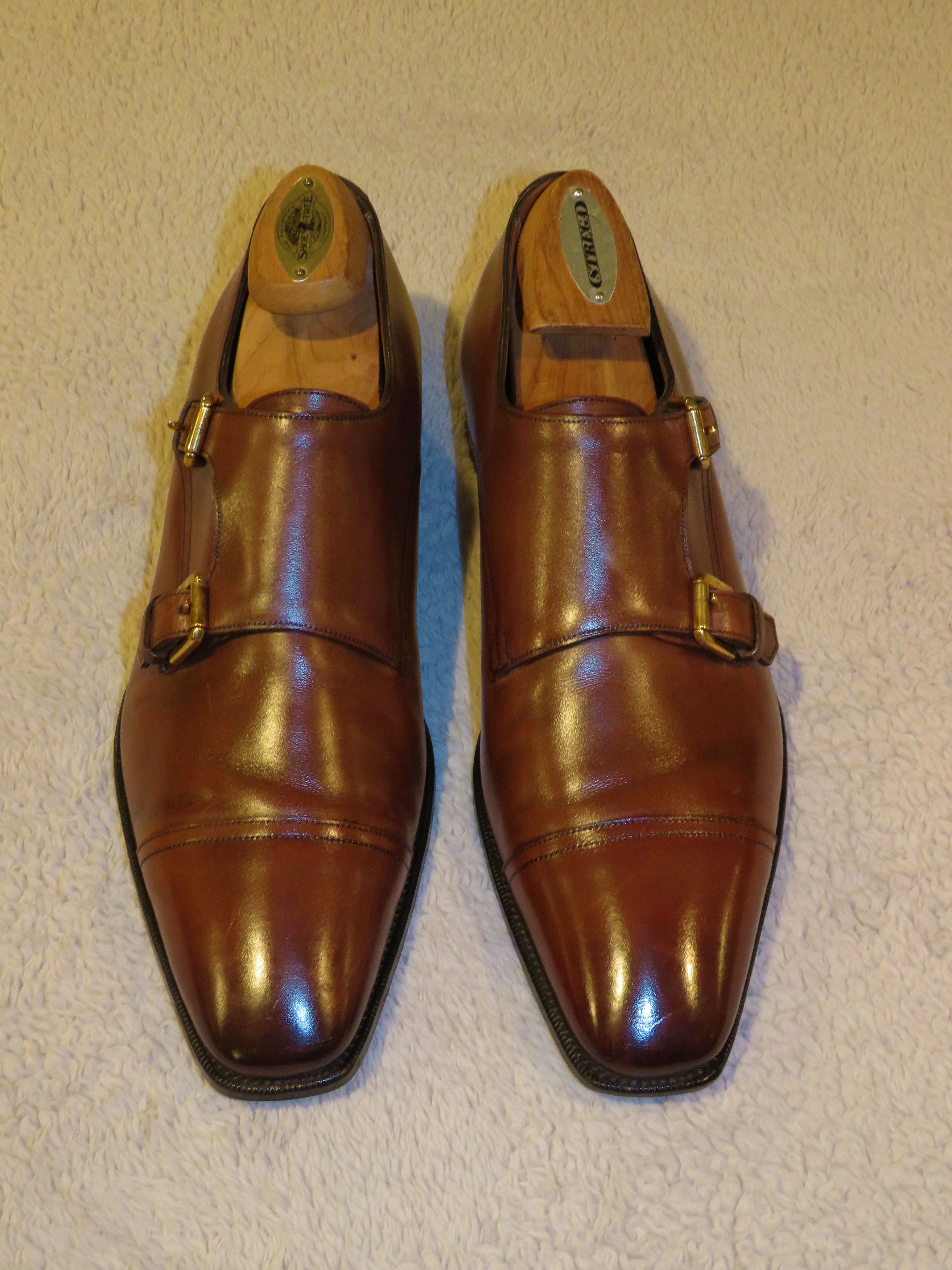 Gaziano & Girling × Ralph Lauren Purple Label Glynn Brown Leather Monk ...