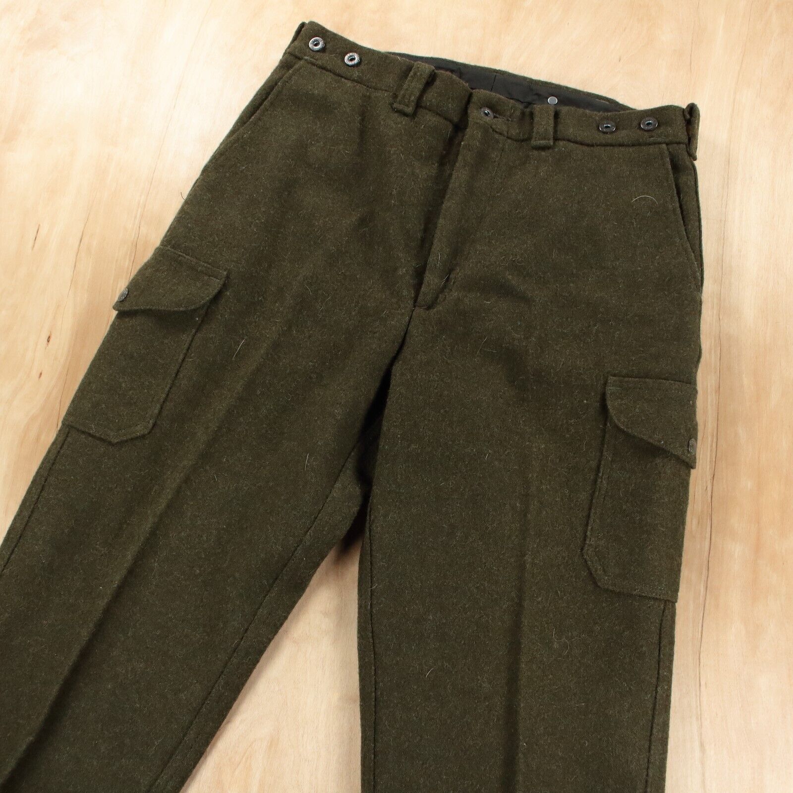 Filson Filson usa made thick wool mackinaw field pants 35x28 green ...
