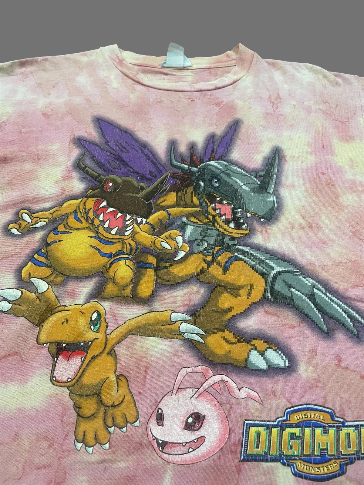 Vintage VERY RARE VINTAGE 2000 DIGIMON 'AGUMON' TIE DYE | Grailed