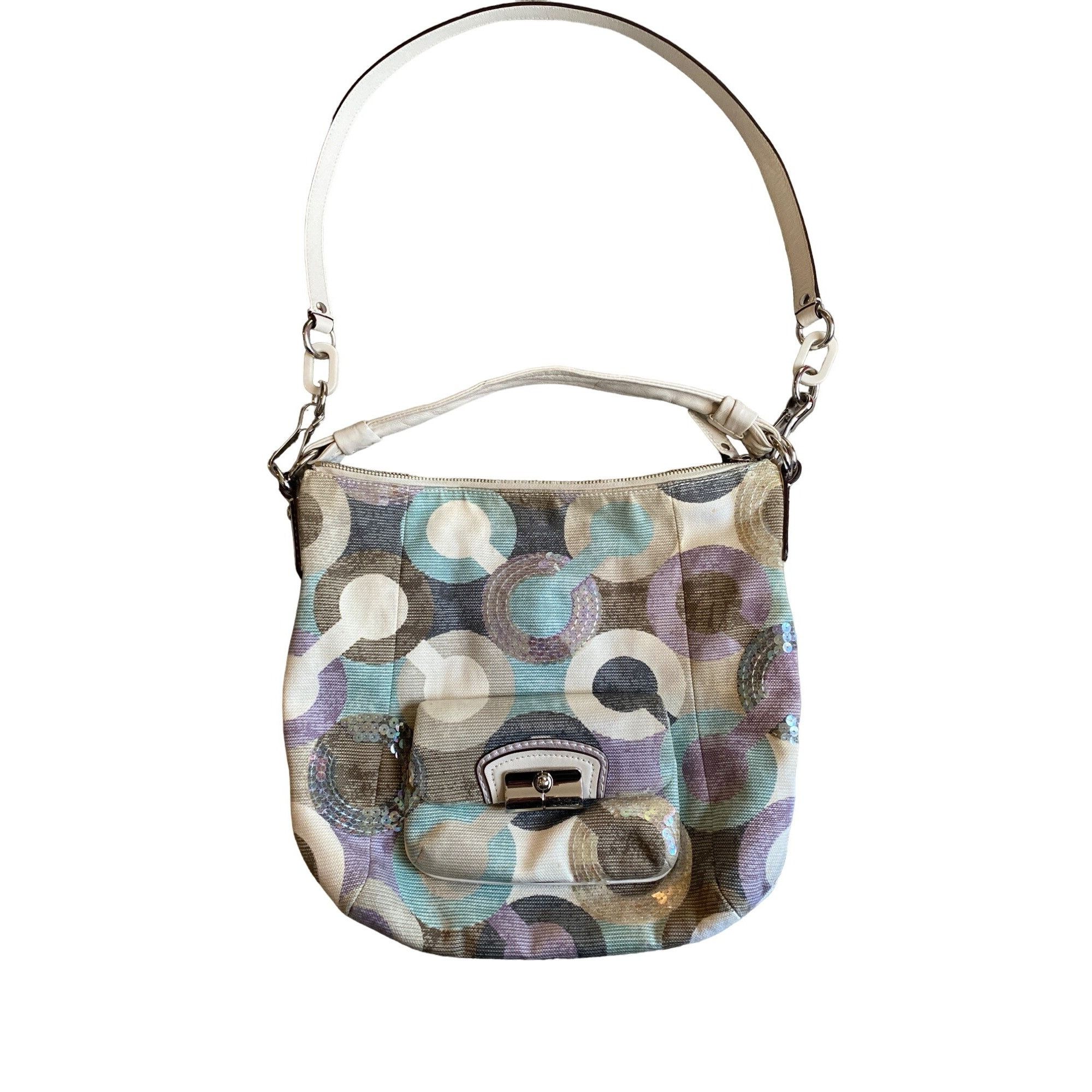 Coach COACH KRISTIN GRAPHIC OP ART SEQUIN HOBO SHOULDER BAG | Grailed