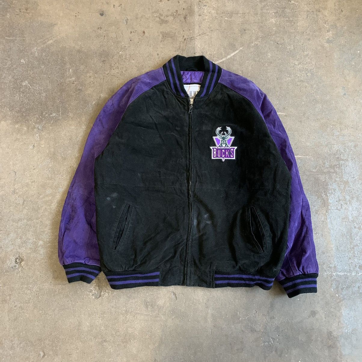 NBA × Varsity Jacket × Vintage Vintage 1990’s Milwaukee Bucks Team ...