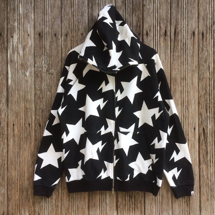 Bape Rare!! Bathing Apes Star BAPE full zipper Sweater Jacket with ...