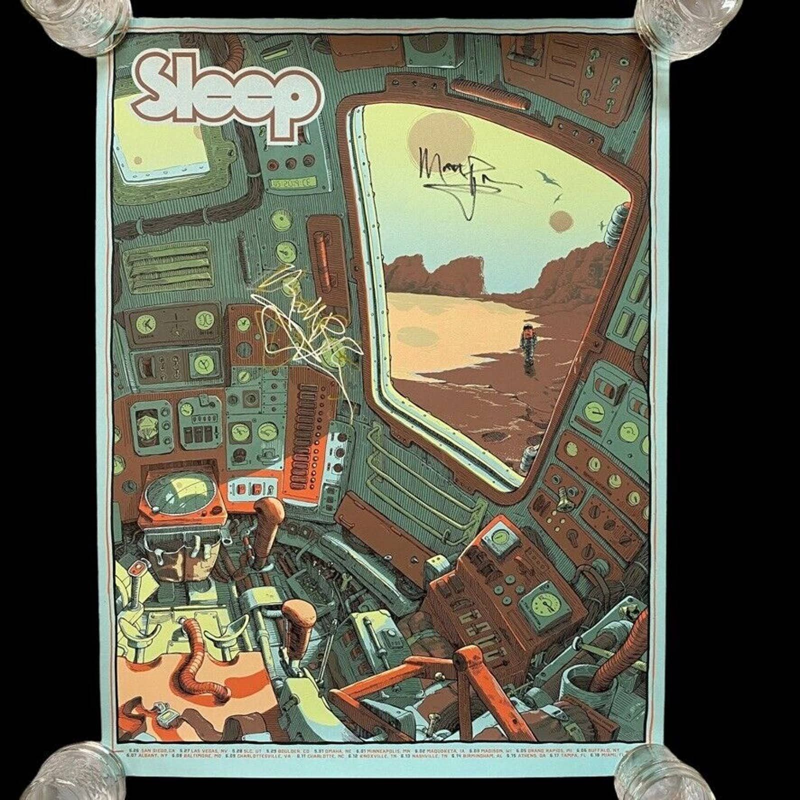 Art × Band Tees Sleep 2019 US Tour Poster Dave Kloc SIGNED by MATT PIKE ...