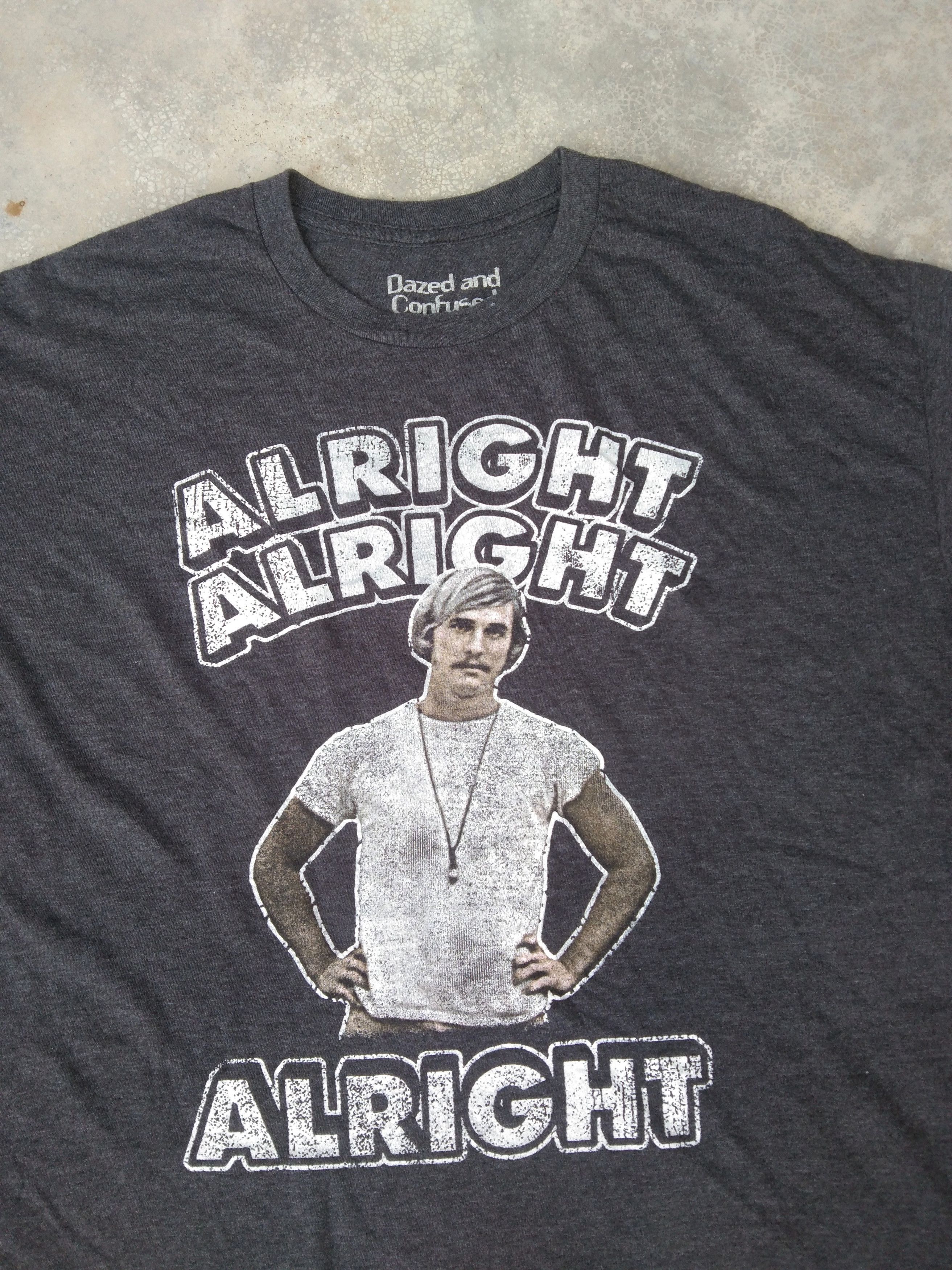 Band Tees × Movie × Streetwear David Wooderson 'Alright' Ripple Junction T Shirt | Grailed