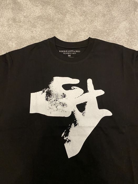 Streetwear Playboi Carti Middle Finger Cross Tee | Grailed