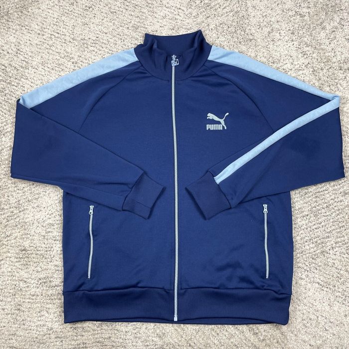 Puma Puma Track Jacket Women XXL Archive Logo Jogger Full Zip Blue ...