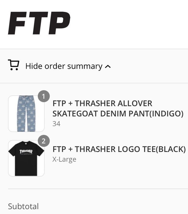 Thrasher FTP x Thrasher Allover Skategoat Denim Pants | Grailed