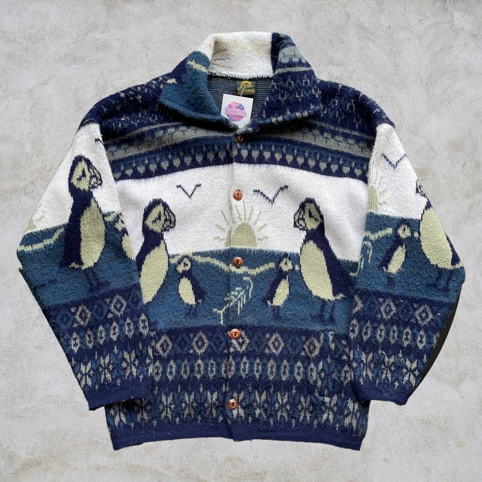 Vintage Vintage Ruminahui Puffins and Inuit Pattern 100% Wool Jacket ...
