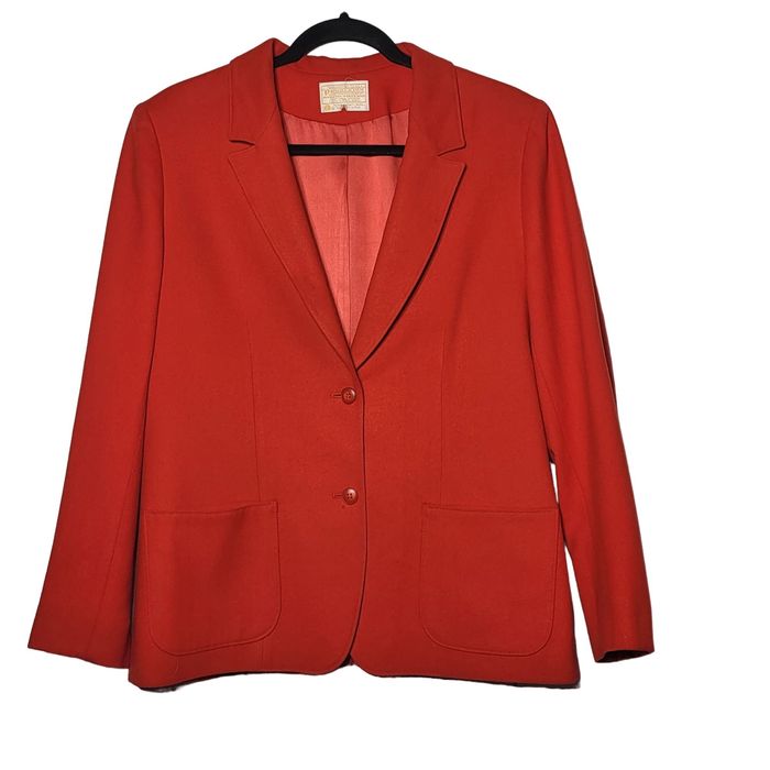 Vintage Vintage 70's Pendleton Red Wool Two Button Blazer Medium | Grailed