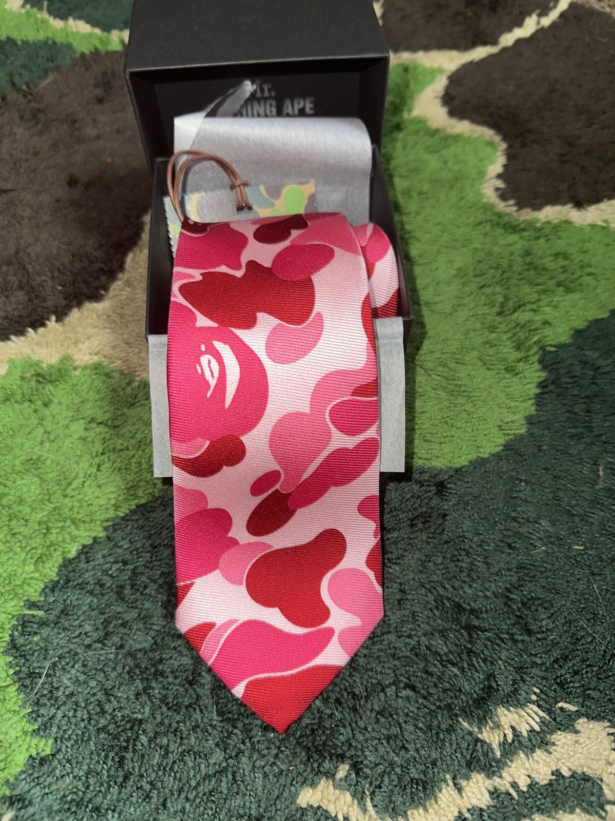 Bape Bape Abc Camo Pink Silk Tie | Grailed