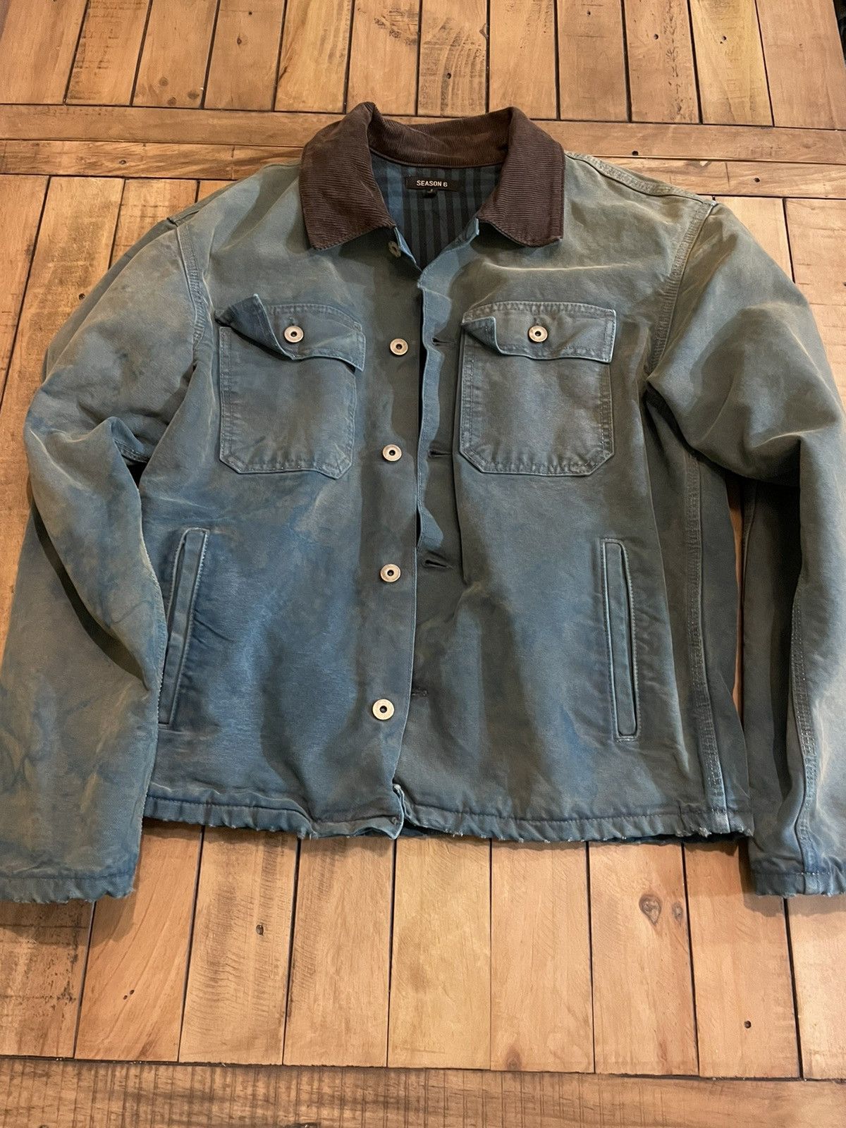 Yeezy Season Rare Yeezy Season 6 Glacier Denim Workwear Jacket | Grailed