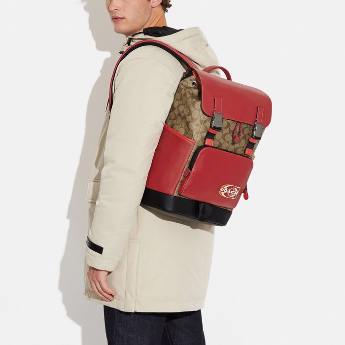 Coach Track Backpack In Colorblock Signature Canvas | Grailed