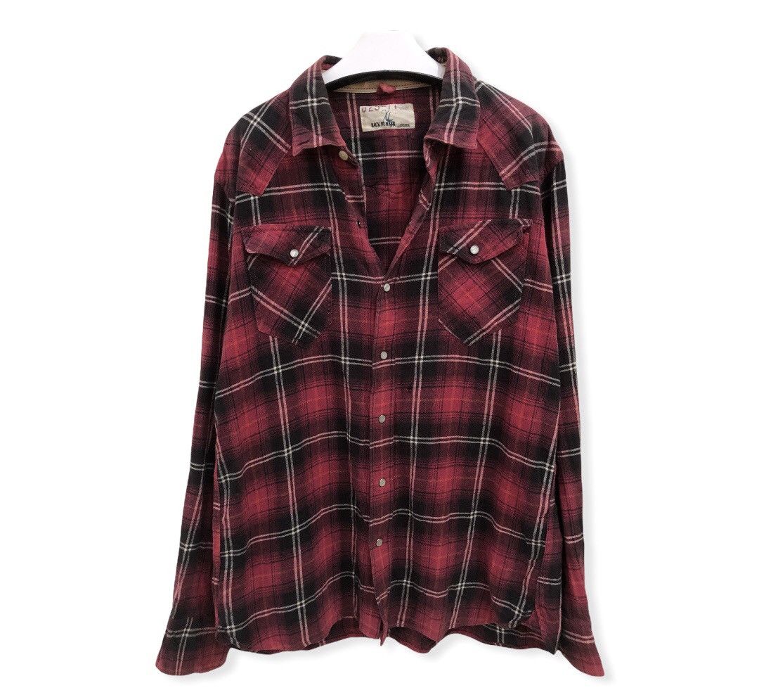 Flannel × Japanese Brand × Streetwear Japanese Brand Back Number Plaid ...