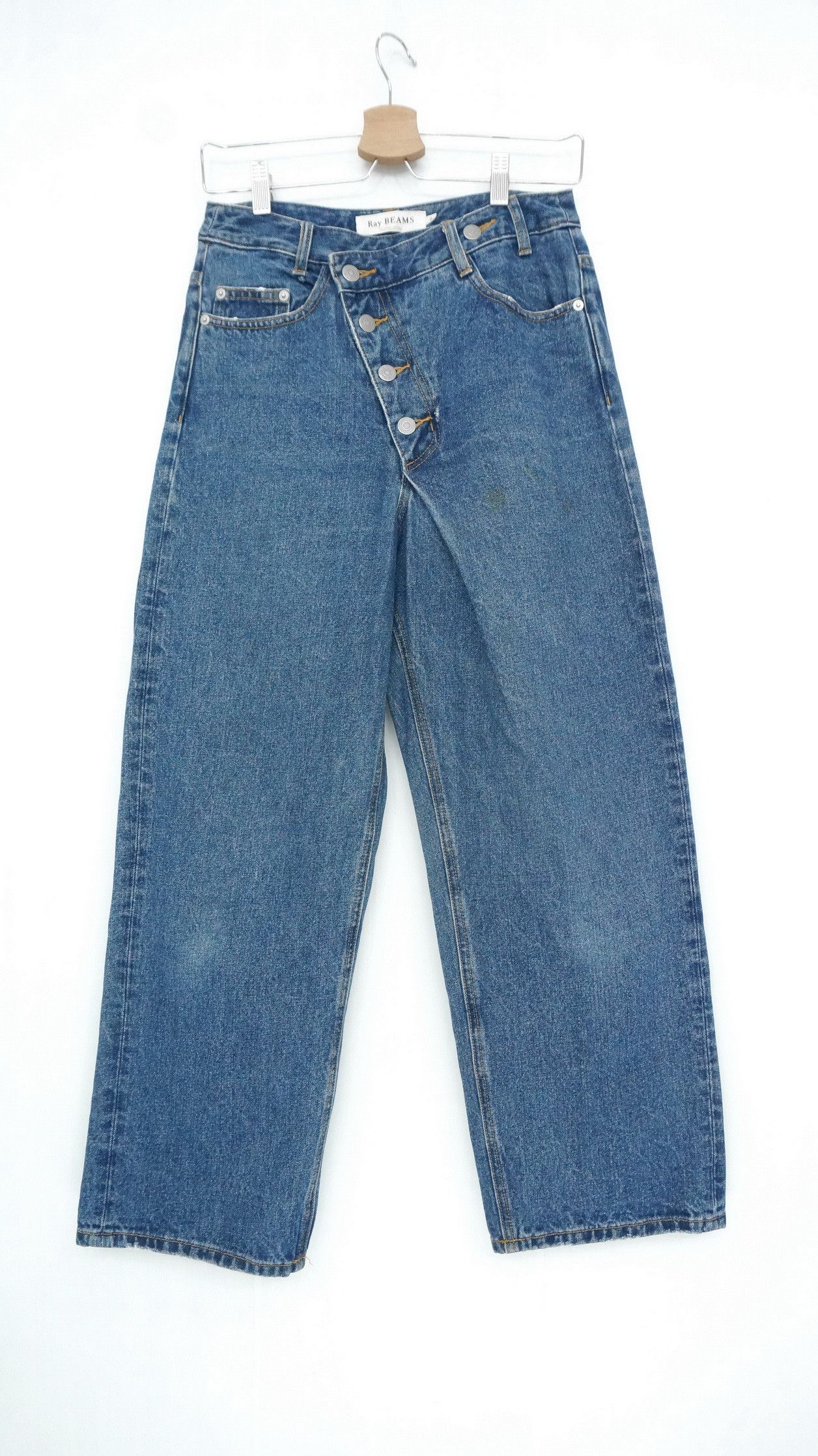 Beams Plus × Japanese Brand Rare🔥Vintage Japan RAY BEAMS Slanted Button ...