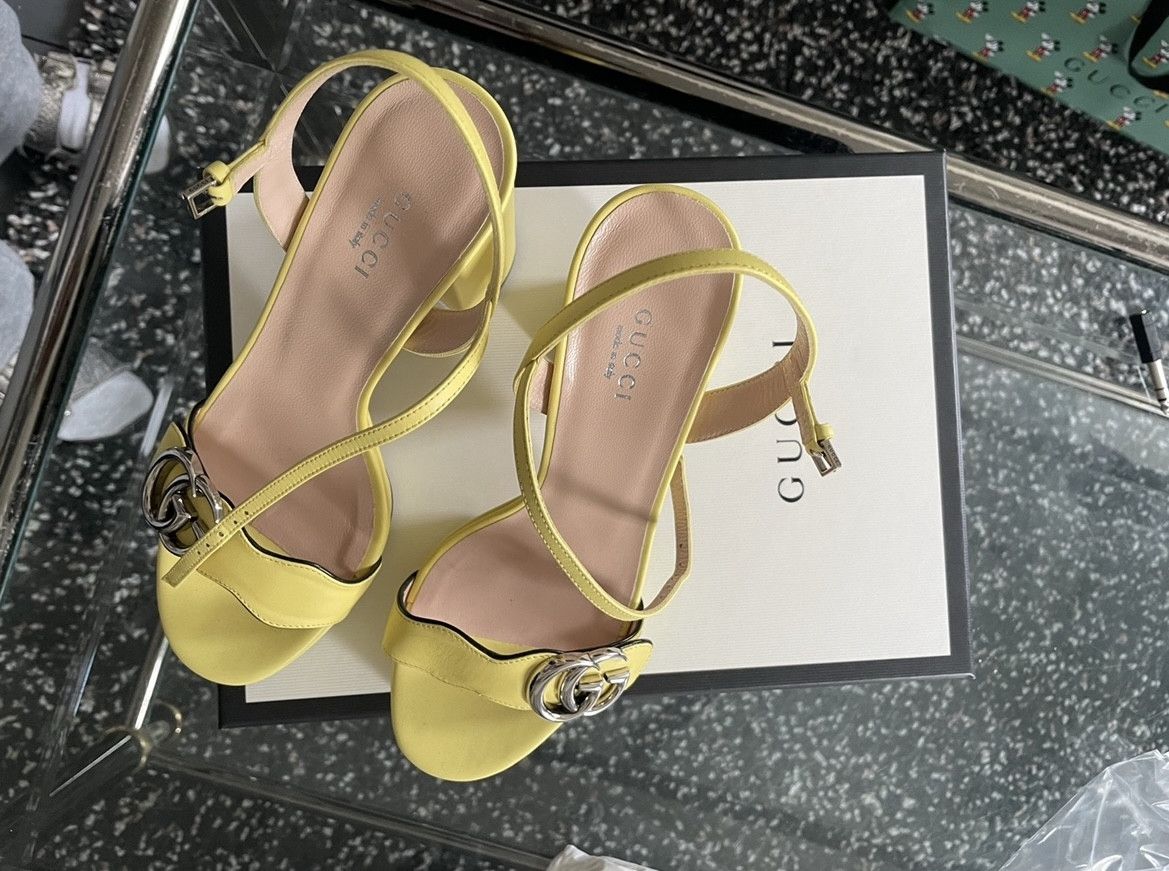 Gucci Yellow platform high heels gucci | Grailed