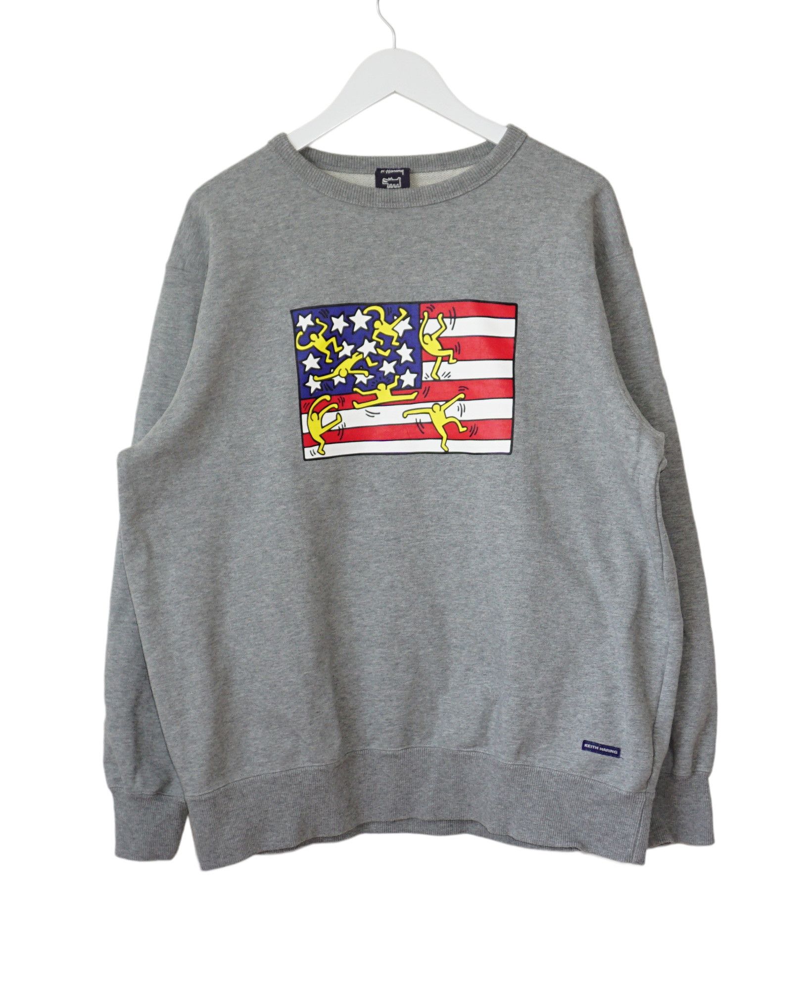 Uniqlo Keith Haring x Uniqlo USA Flag Big Print Sweatshirt | Grailed