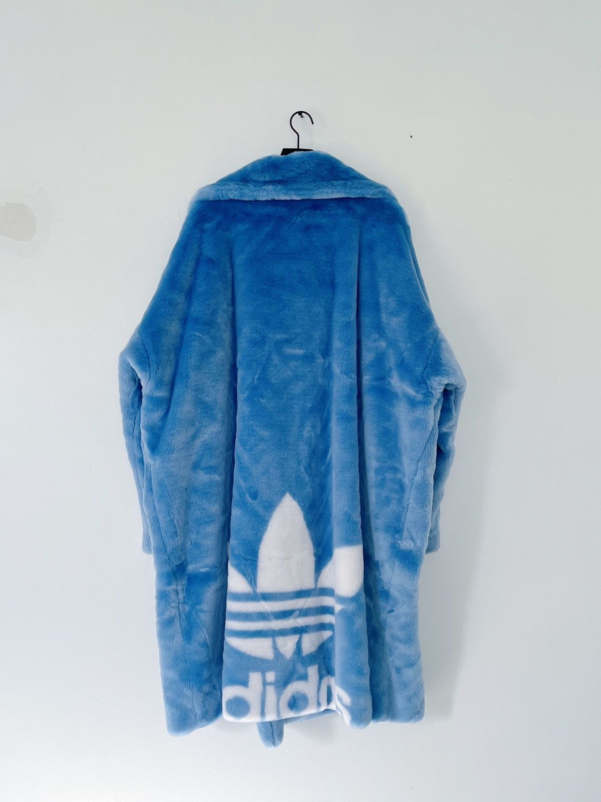 Adidas Ivy Park x Adidas (All Gender) Light Blue Faux Fur Coat | Grailed
