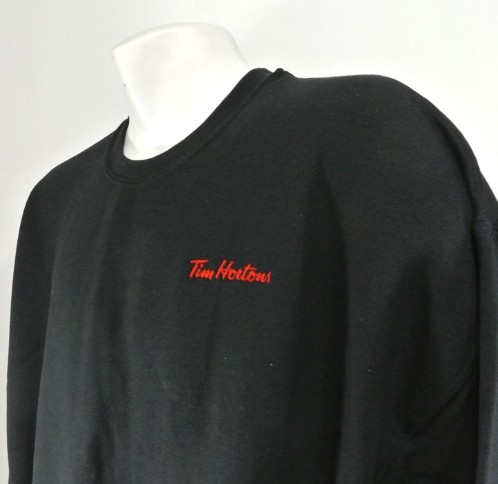 Fruit Of The Loom TIM HORTONS Employee Uniform Black Sweatshirt NWT ...
