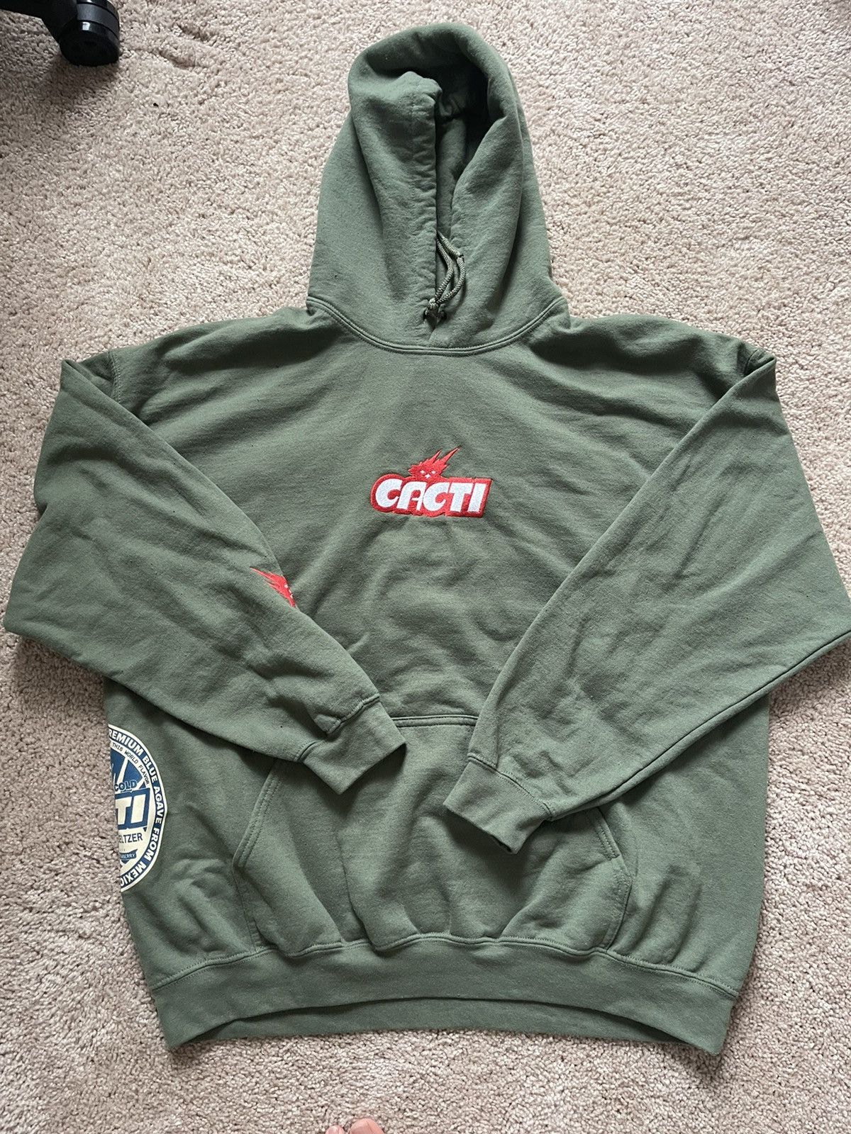 Travis Scott Travis Scott Cacti Mono Seal Hoodie (Military Green) | Grailed