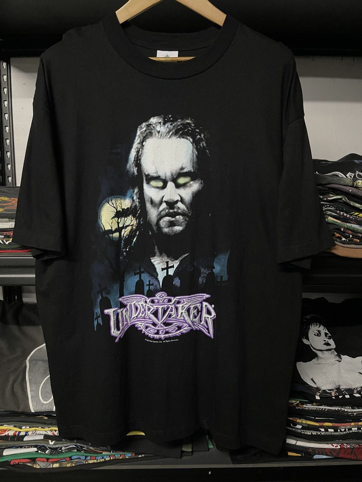 Rap Tees × Vintage × WWF Vintage 90s The Undertaker RIP By Titan Sport ...