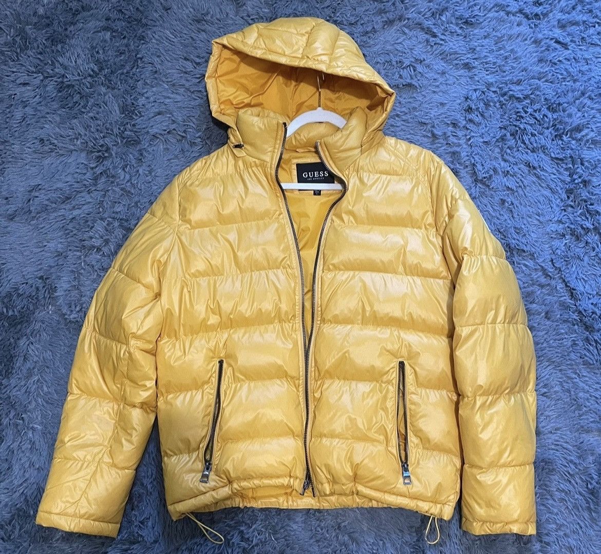 Vintage Vintage Yellow Guess Puffer Jacket | Grailed