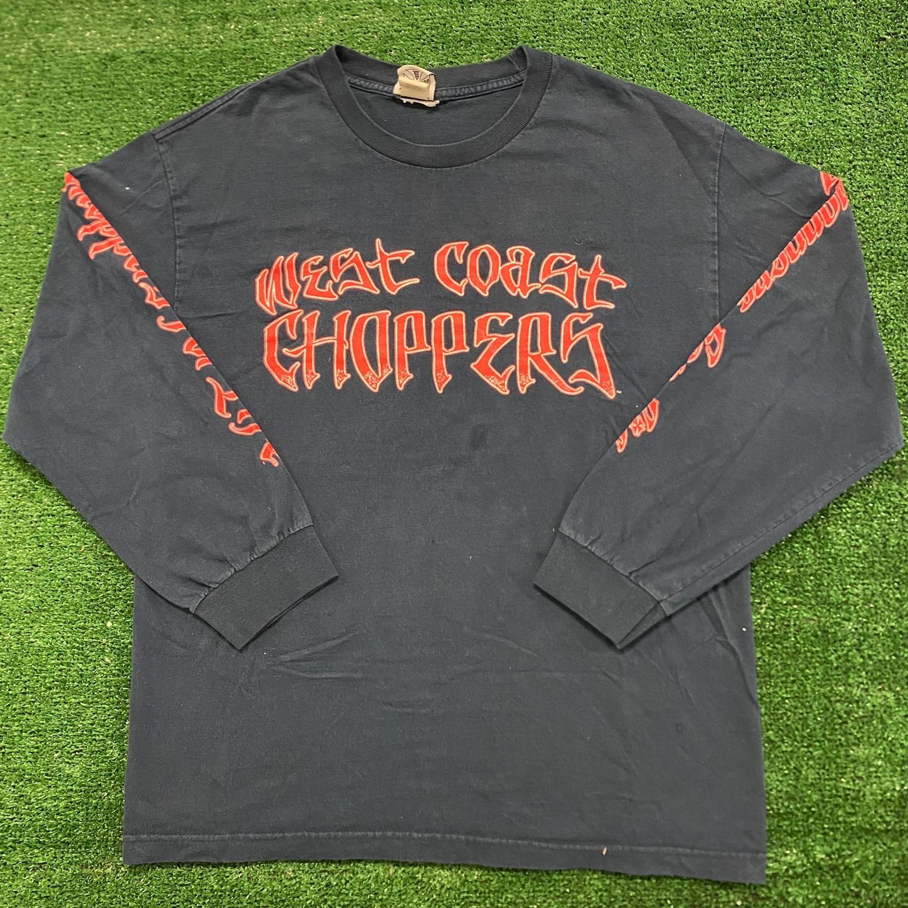 Streetwear × Vintage West Coast Choppers Vintage Punk Biker T-Shirt ...