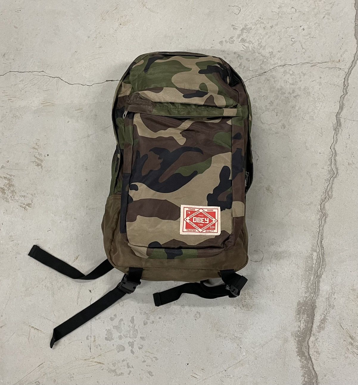 Obey × Streetwear × Vintage Vintage 2000s Obey Brand : Camo Backpack ...