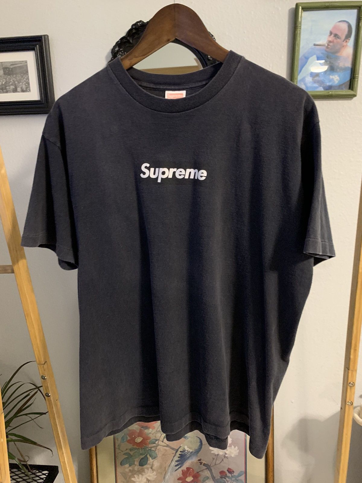 Supreme × Vintage Vintage 1998 supreme box logo black on black single ...