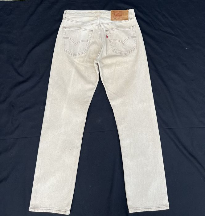 Vintage Vintage 1997 Levi’s 501 Sun Fade Cream Denim Jeans | Grailed