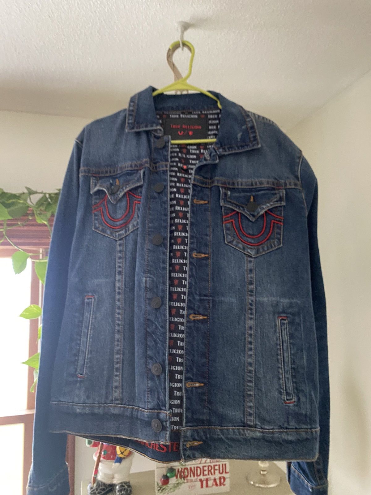 True Religion True religion Jean jacket red stitching | Grailed