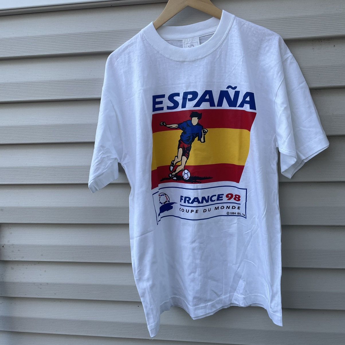 Fifa World Cup × Vintage 1998 France Coupe Du Monde Futbol games team España t | Grailed