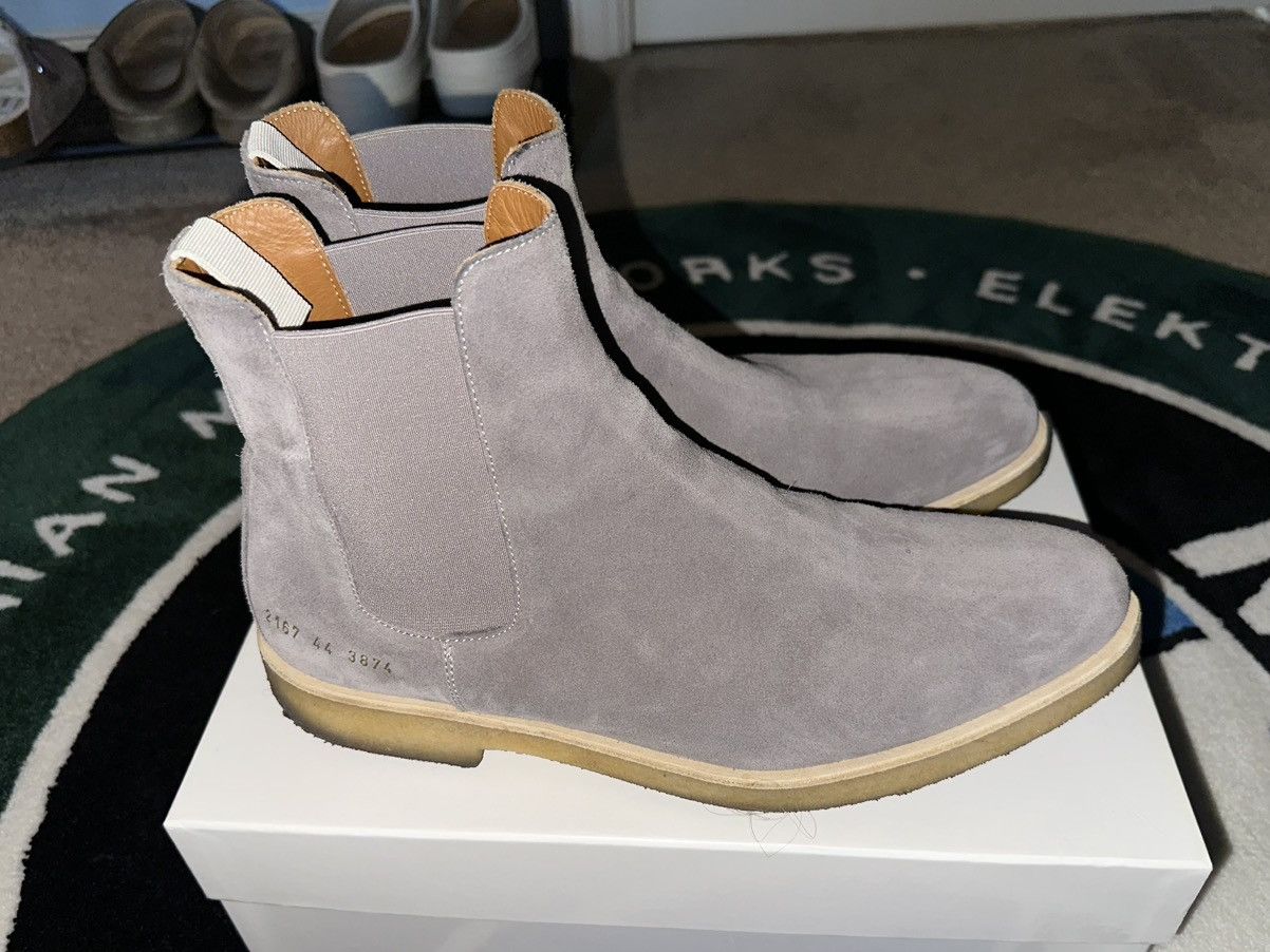 Common Projects Common Projects Chelsea Boot Suede Warm Grey EU 44 US ...