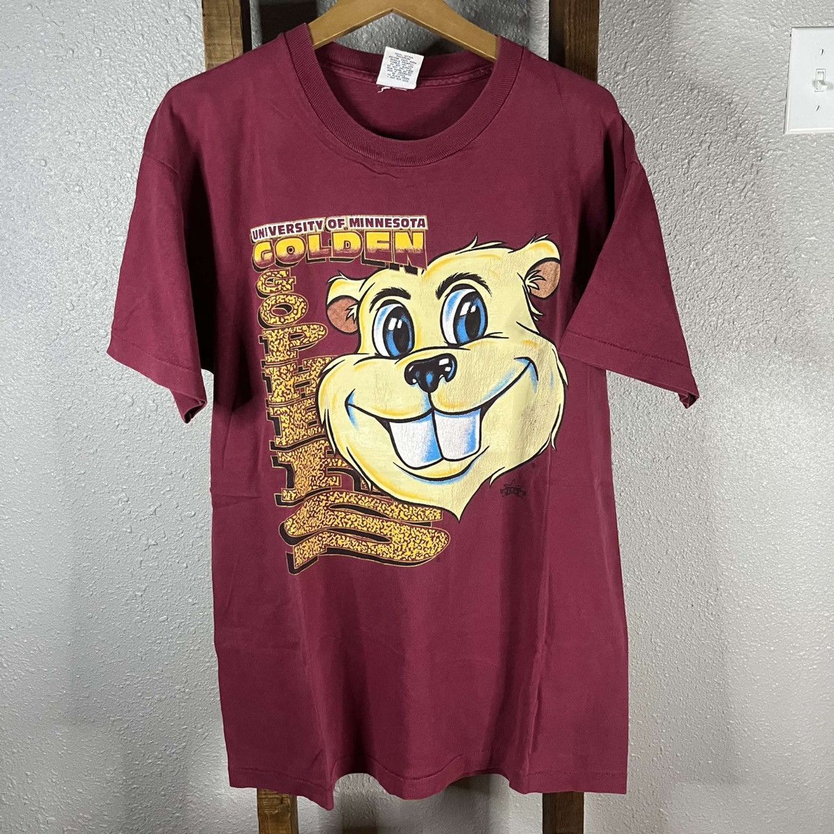American College × Vintage Vintage 1990s Minnesota Golden Gophers tee ...