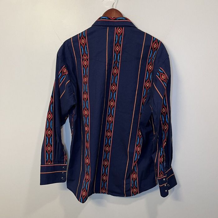 Vintage Vintage Wrangler Aztec Print Pearl Snap Cowboy Western | Grailed