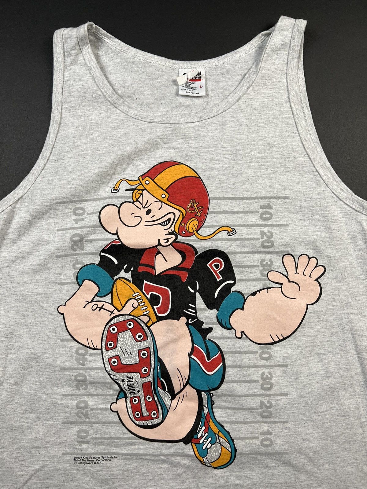 Vintage Vintage Popeye Football Tank | Grailed