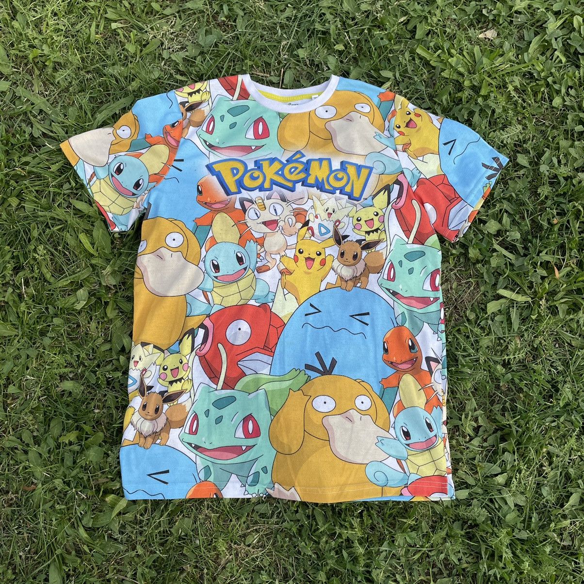 Vintage Vintage Y2K Pokémon All Over Print Tee Face Print Band | Grailed