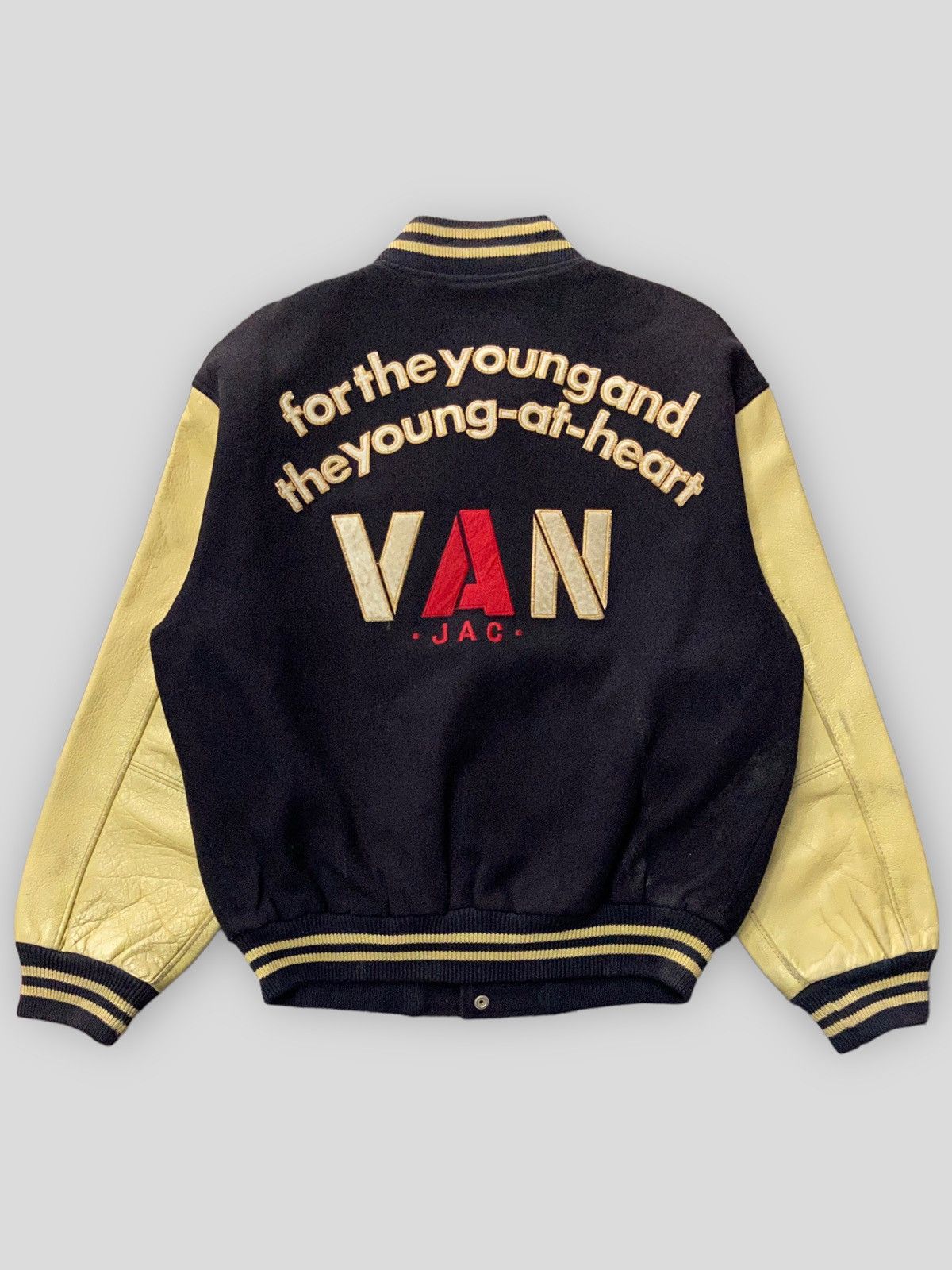 Leather Jacket × Varsity Jacket × Vintage Vintage 70s Van Jac Football ...