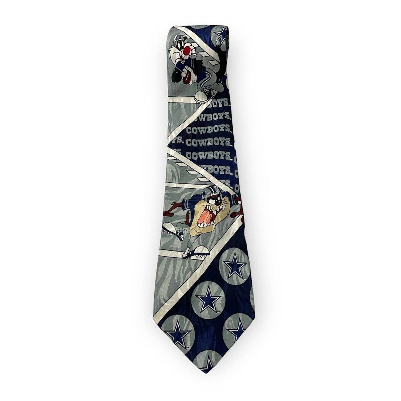 Warner Bros VTG Dallas Cowboys Mens Tie Cartoons Football Warner Bros ...